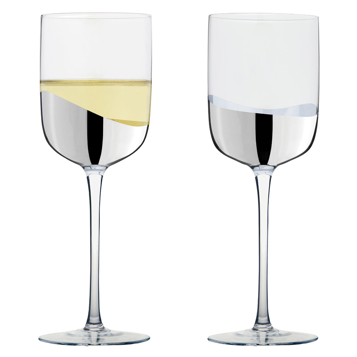 WAVE WINE GLASS IN SILVER – shopadesso